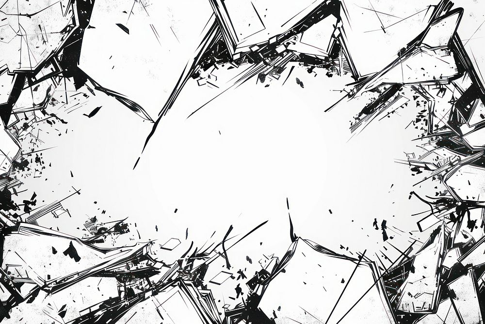 Shattered construction border comics transportation | Free Photo ...