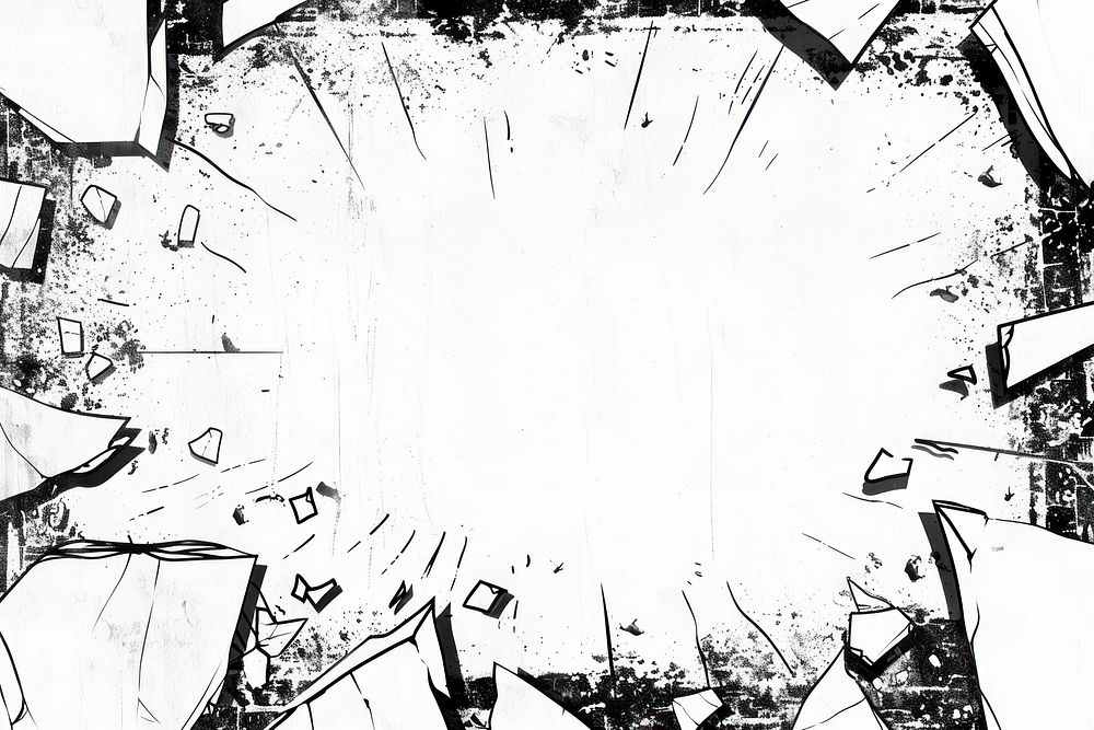 Shattered construction border comics publication | Free Photo ...