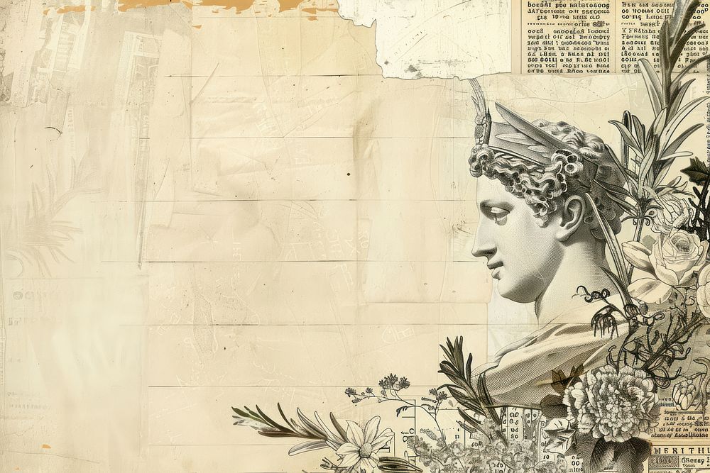 Gladiator rome ephemera border backgrounds | Premium Photo Illustration ...