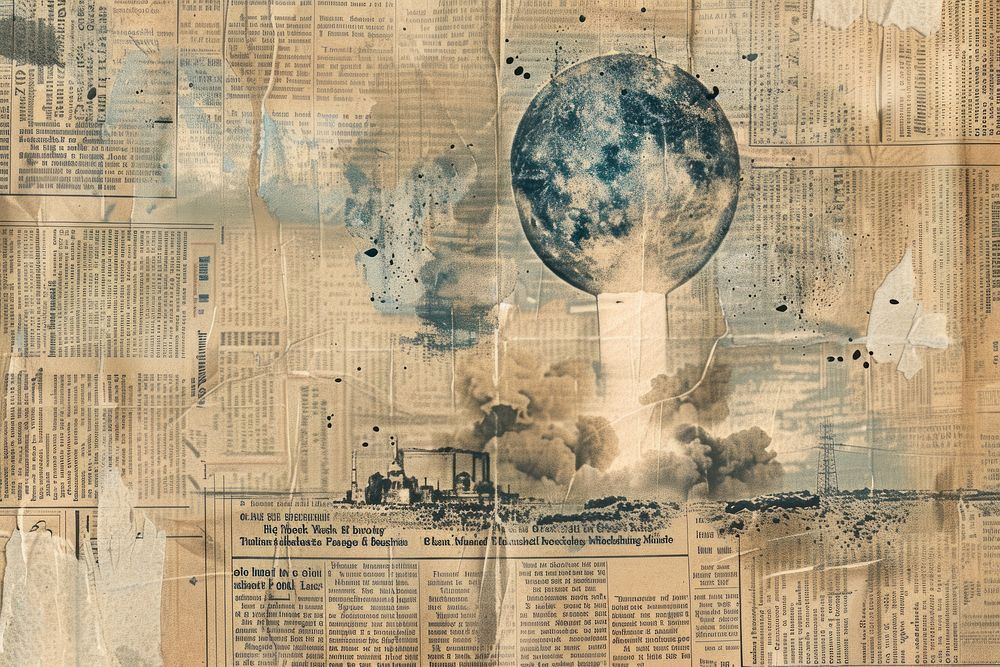 Atomic bomb ephemera border space | Free Photo Illustration - rawpixel