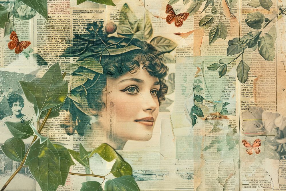 Diverse faces ephemera border collage | Premium Photo Illustration ...