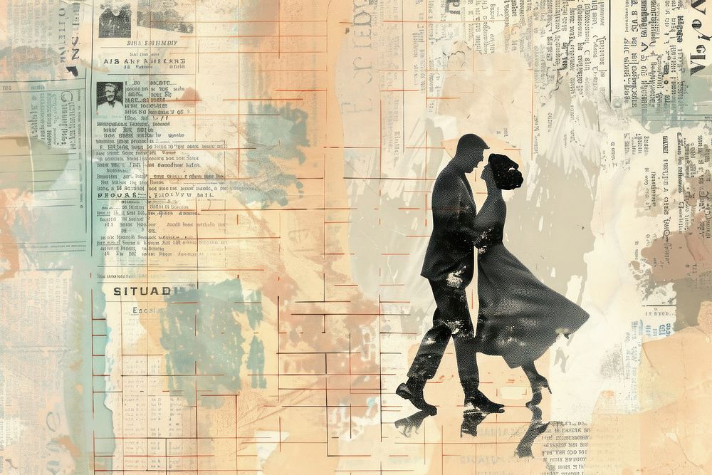 People dancing ephemera border backgrounds | Premium Photo Illustration ...