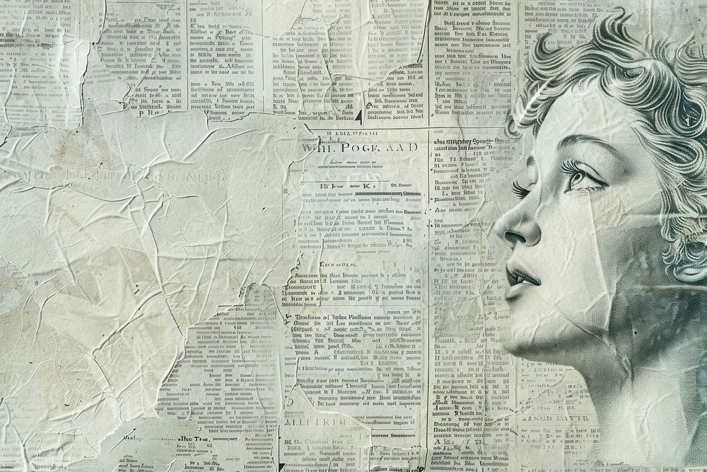 Faces ephemera border newspaper backgrounds | Premium Photo ...