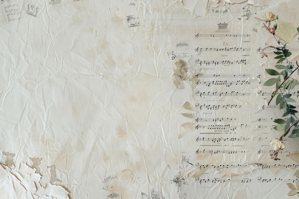 Musical notes ephemera border text | Premium Photo Illustration - rawpixel