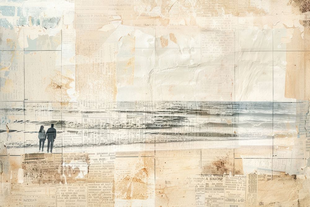 Family beach ephemera border backgrounds | Free Photo Illustration ...