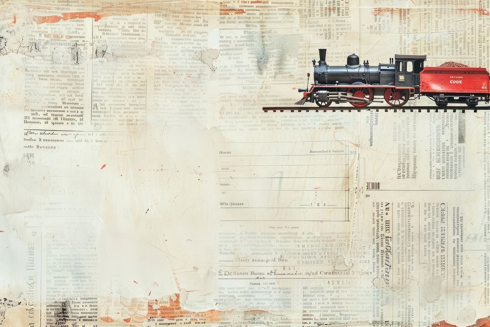 Toy steam train ephemera border | Free Photo Illustration - rawpixel