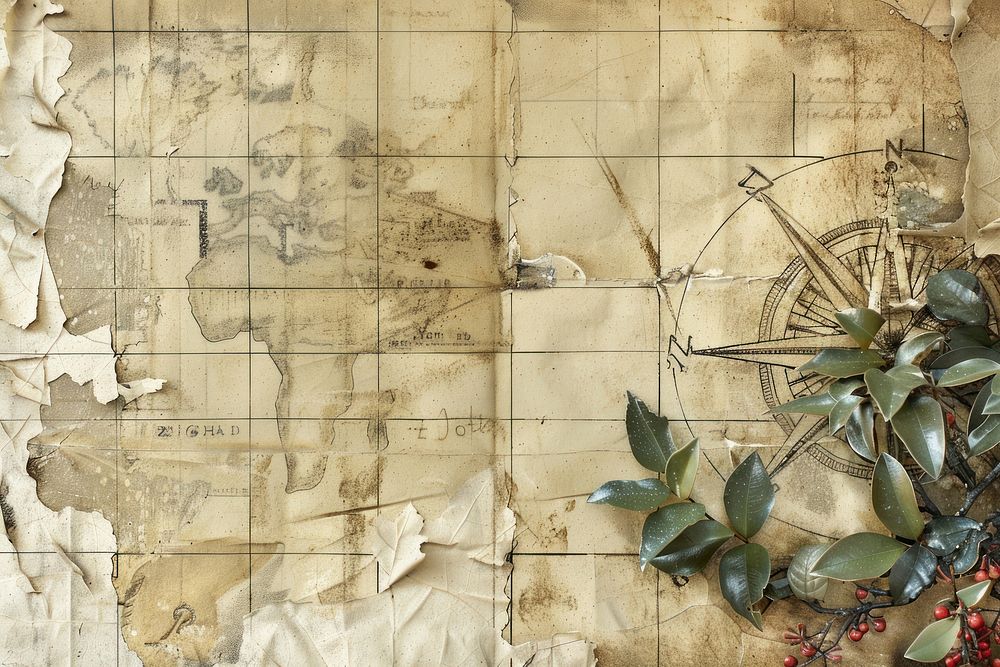 Compass ephemera border backgrounds paper | Free Photo Illustration ...
