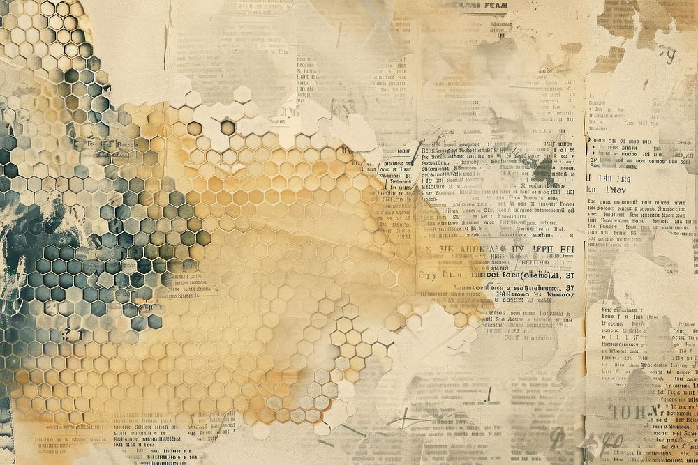 Honey comb pattern ephemera border | Premium Photo Illustration - rawpixel
