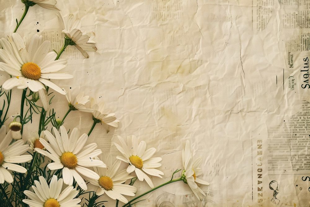 Daisys ephemera border backgrounds flower | Premium Photo Illustration ...