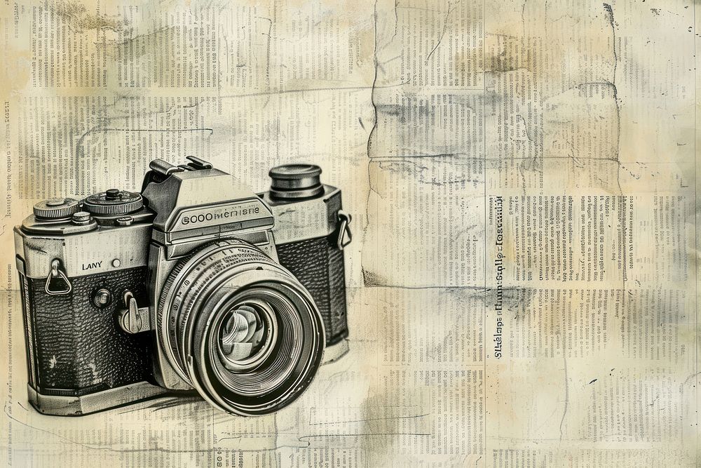 Vinatge camera flash crowd ephemera | Free Photo Illustration - rawpixel