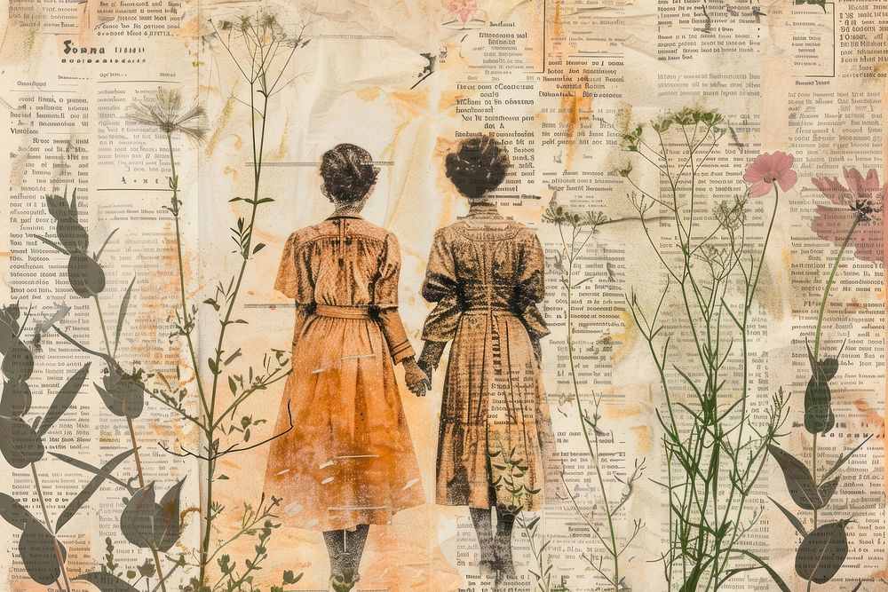 Lesbien women holding hands ephemera | Premium Photo Illustration ...