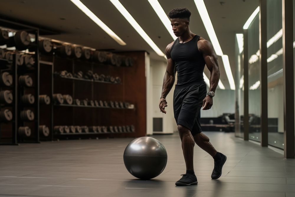 Black fitness model wristwatch basketball | Free Photo - rawpixel