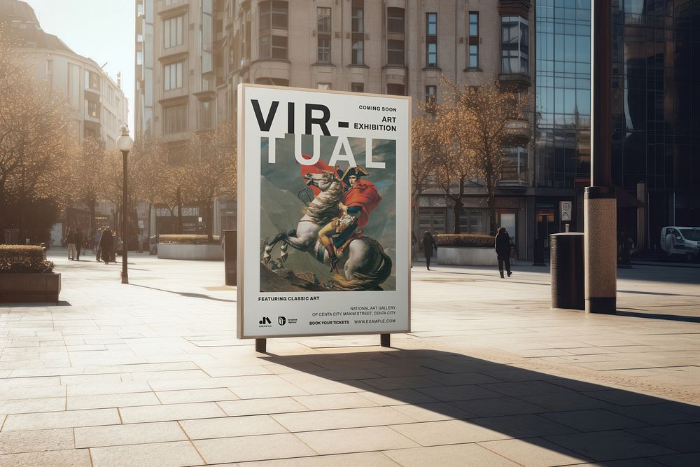 Art exhibition sign mockup psd | Premium PSD Mockup - rawpixel