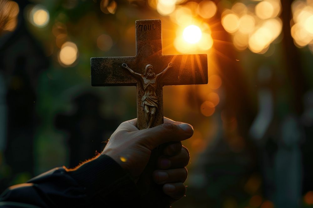 Person holding cross symbol. | Free Photo - rawpixel