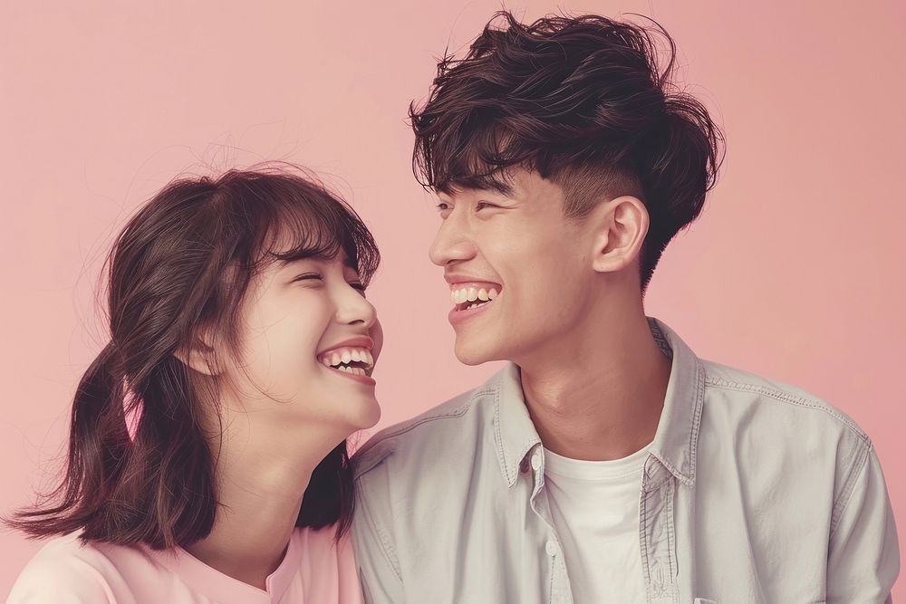 Singaporean couple smile laughing person. | Free Photo - rawpixel