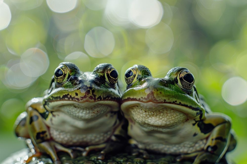 Two frog amphibian wildlife reptile. | Premium Photo - rawpixel