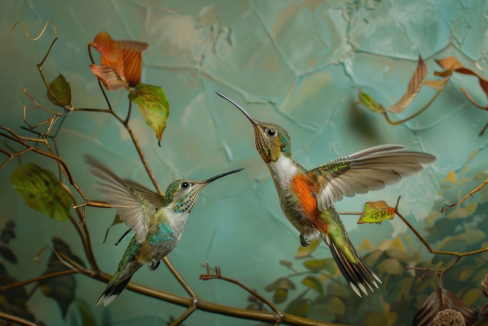 Two hummingbird animal person human. | Premium Photo - rawpixel
