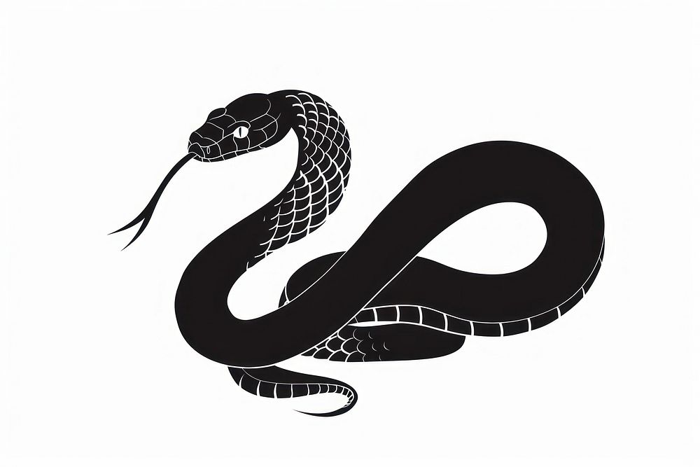 Snake stencil reptile animal. | Free Photo Illustration - rawpixel