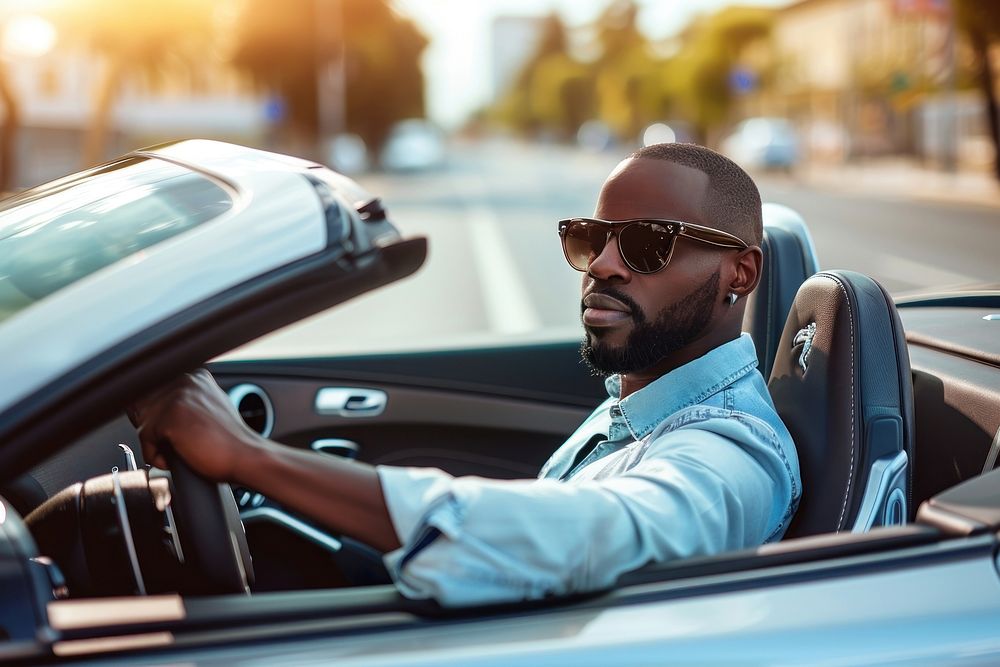 Black man driving sport car | Free Photo - rawpixel