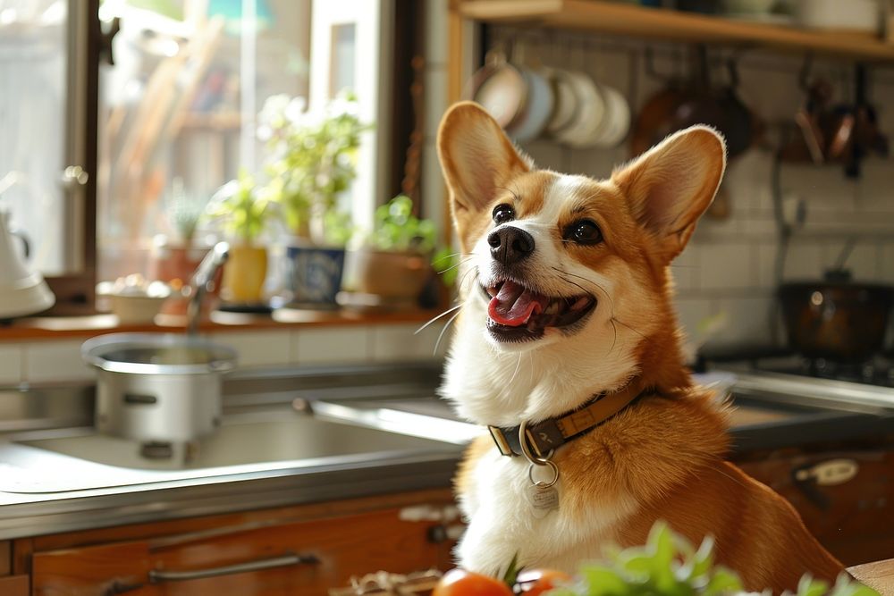 Corgi chef kitchen indoors animal. | Free Photo - rawpixel