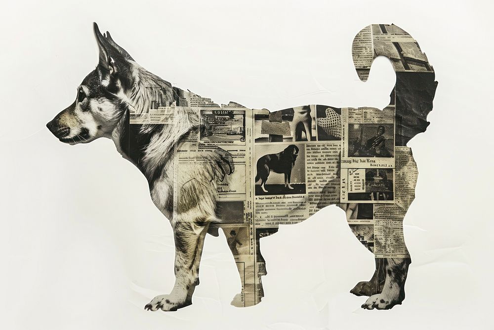 Dog shape collage cutouts wildlife | Free Photo Illustration - rawpixel
