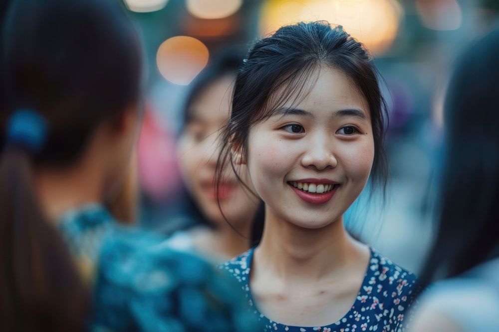 Asian person interacting friends female | Free Photo - rawpixel