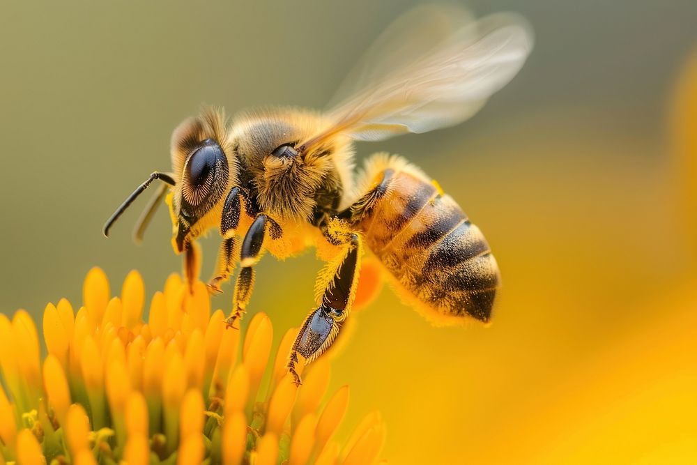 Photo bee invertebrate andrena animal | Free Photo - rawpixel