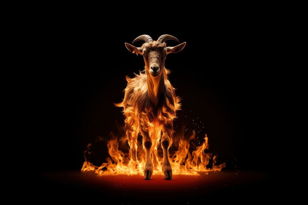 Photo goat flame fire livestock. | Free Photo - rawpixel