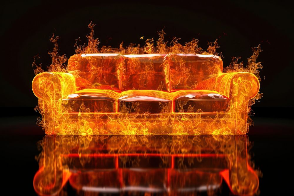Photo plastic sofa fire furniture | Free Photo - rawpixel
