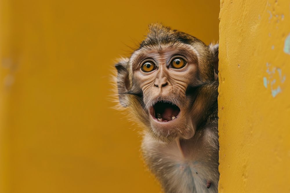 Photo shocked monkey wildlife animal | Free Photo - rawpixel
