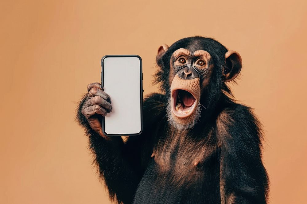 Photo shocked chimpanzee surprised wildlife | Free Photo - rawpixel