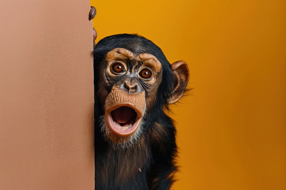 Photo shocked chimpanzee wildlife face | Free Photo - rawpixel