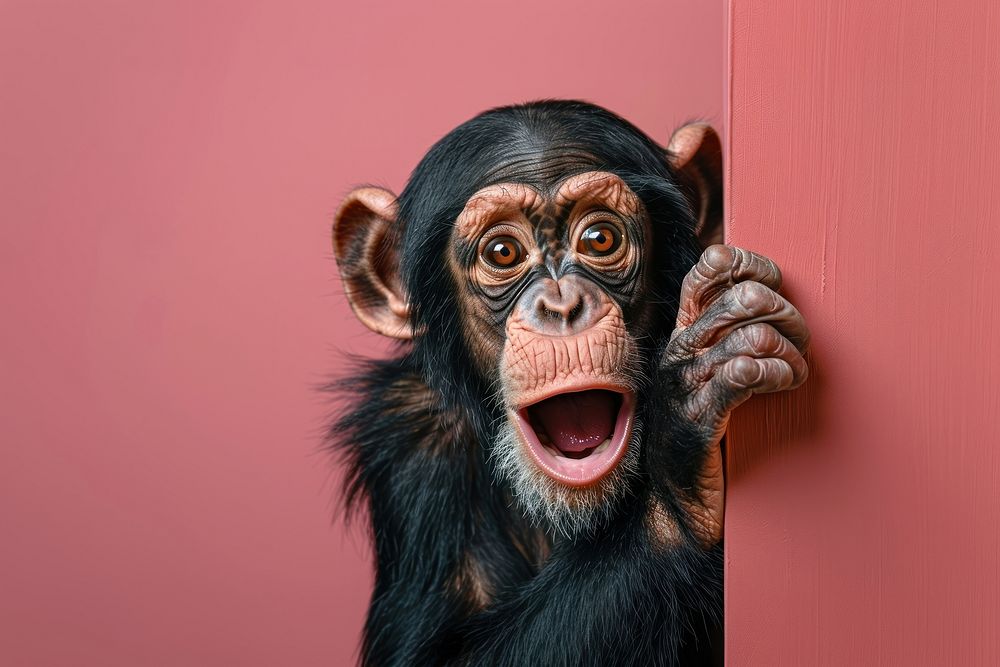 Photo shocked chimpanzee wildlife face | Free Photo - rawpixel