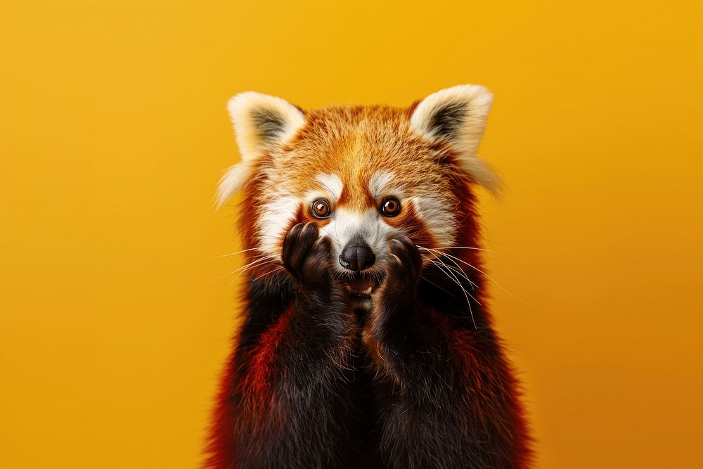 Photo shocked red panda wildlife | Free Photo - rawpixel