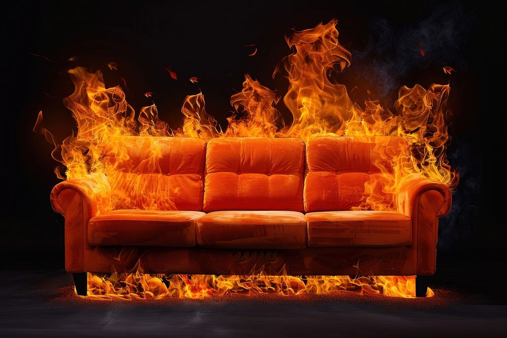 Photo sofa flame fire furniture. | Free Photo - rawpixel