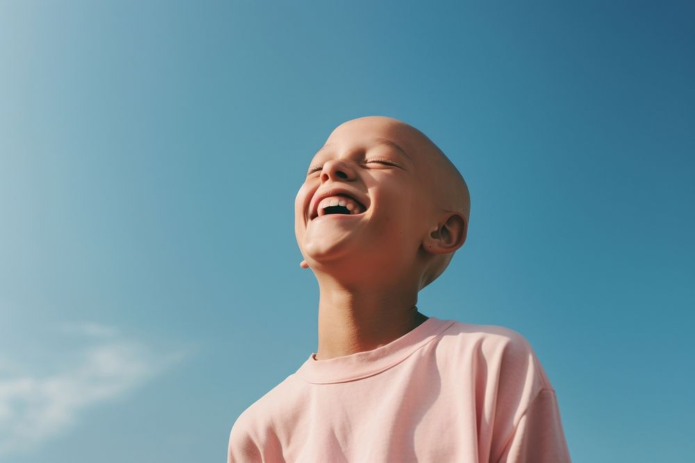 Bald kid laughing person happy | Premium Photo - rawpixel
