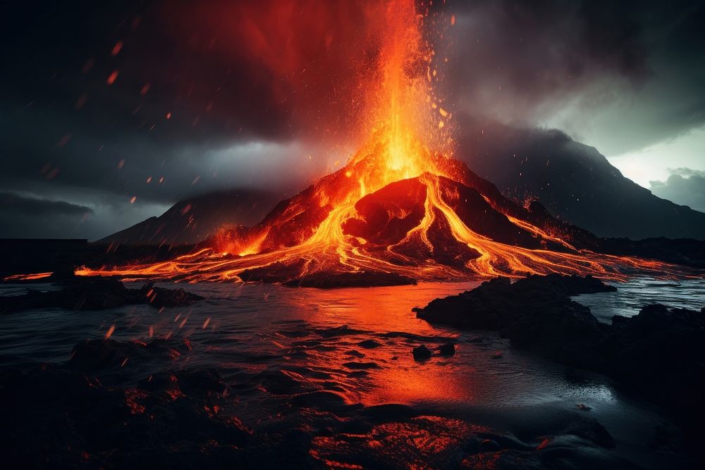 Volcano lava mountain outdoors. | Free Photo - rawpixel