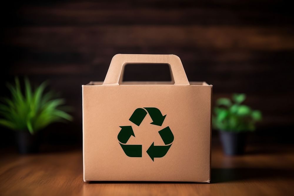 Cardboard box handles symbol recycling | Free Photo - rawpixel