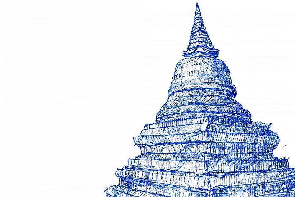 Vintage drawing stupa illustrated outdoors | Free Photo Illustration ...