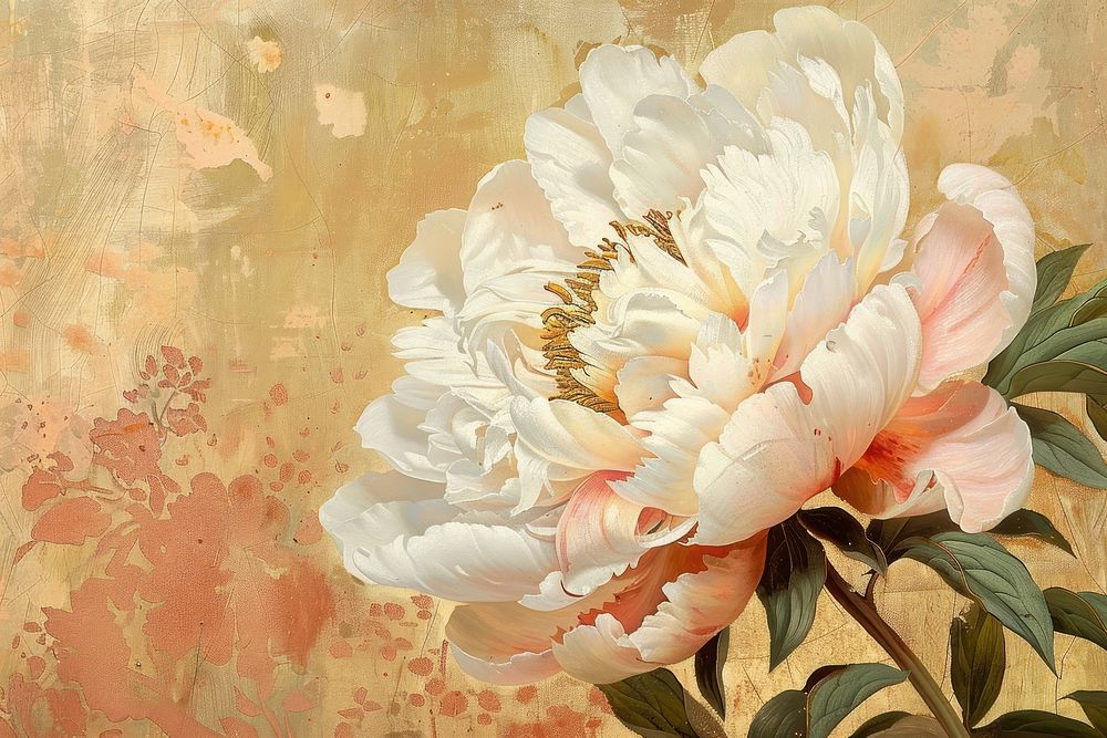 Peony painting art blossom. | Premium Photo Illustration - rawpixel