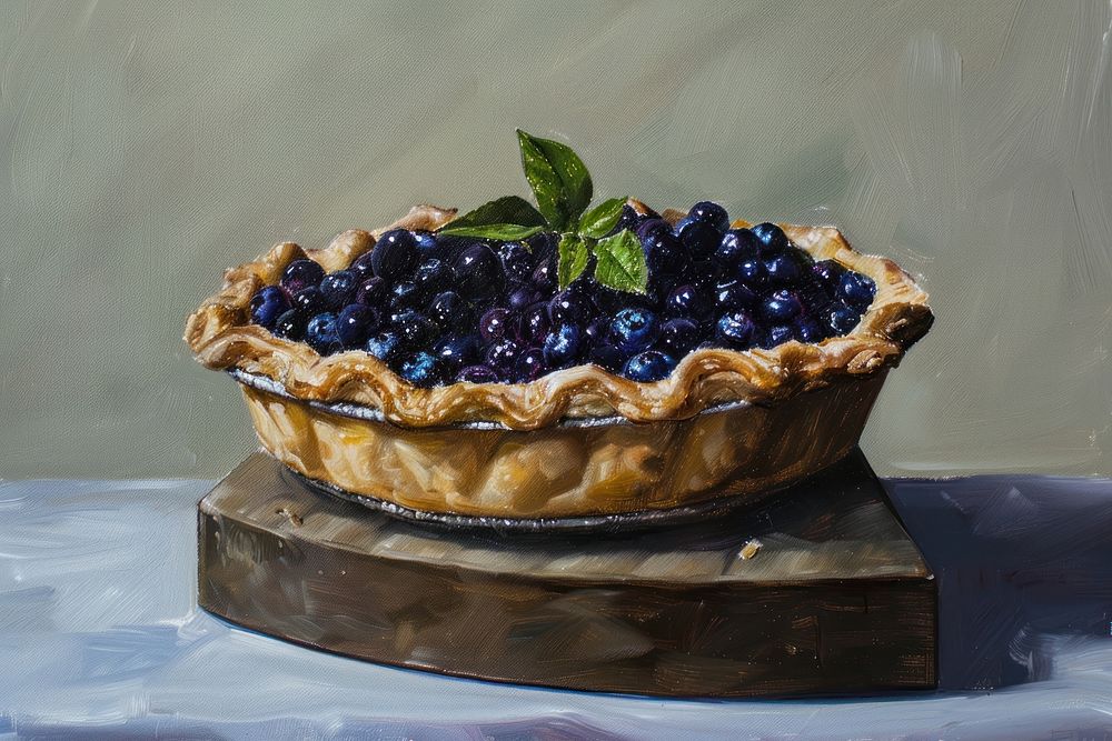 Close pale blueberry pie produce | Free Photo Illustration - rawpixel