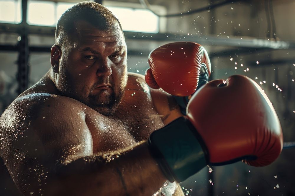 Plus size man boxing adult | Free Photo - rawpixel