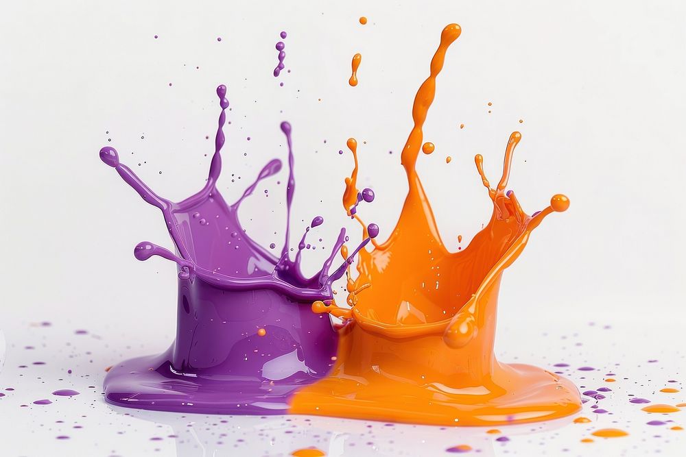 Orange and purple paint splash | Premium Photo - rawpixel
