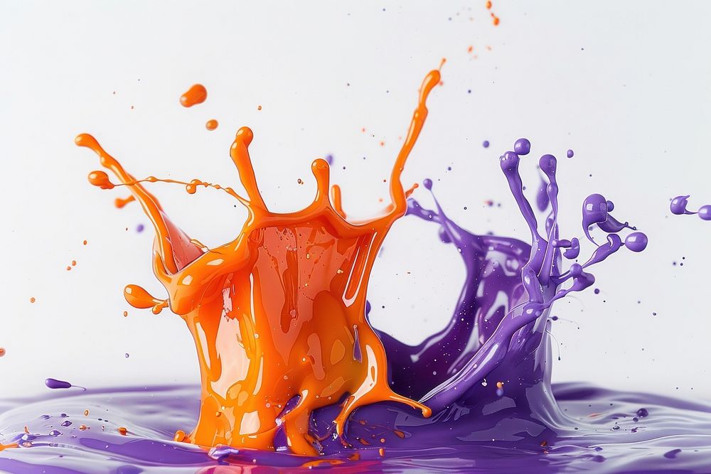 Orange and purple paint splash | Premium Photo - rawpixel