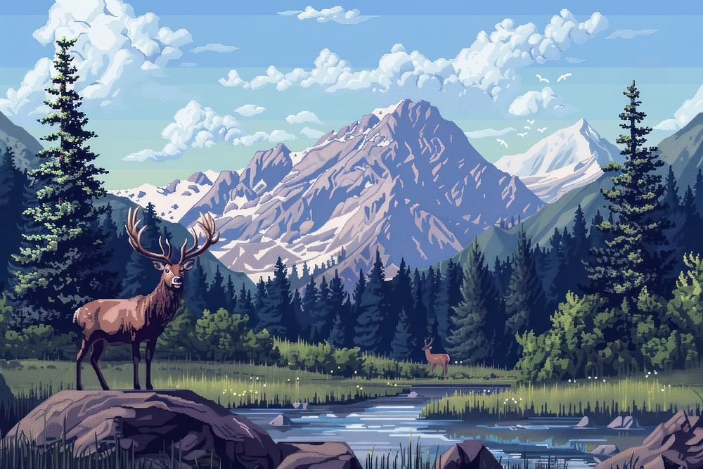 Isometric Forest Art Mountain Images | Free Photos, PNG Stickers ...