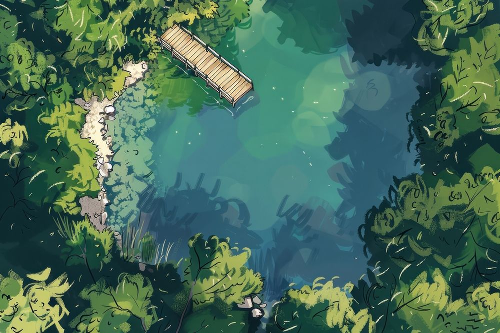 Lake architecture waterfront vegetation. | Free Photo Illustration ...