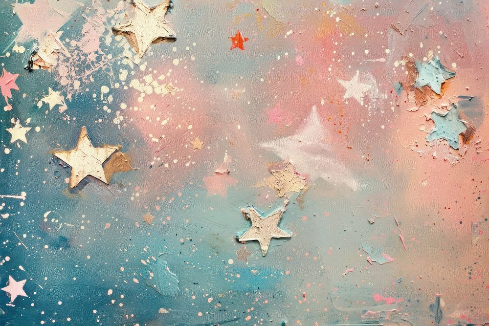 Close pale stars backgrounds painting | Premium Photo Illustration ...