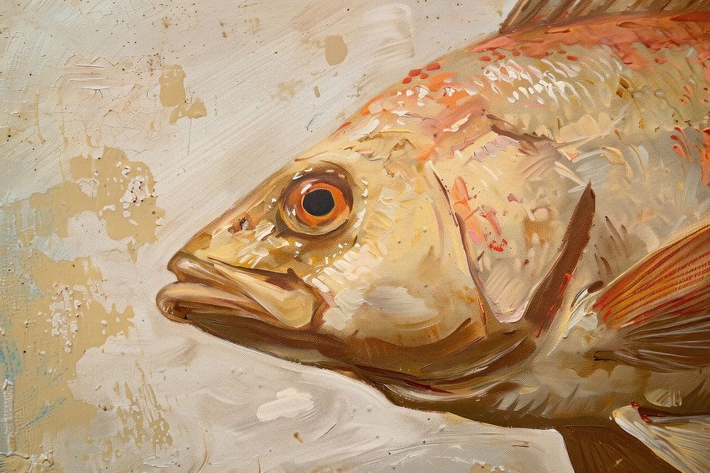 Close pale fish painting animal | Premium Photo Illustration - rawpixel