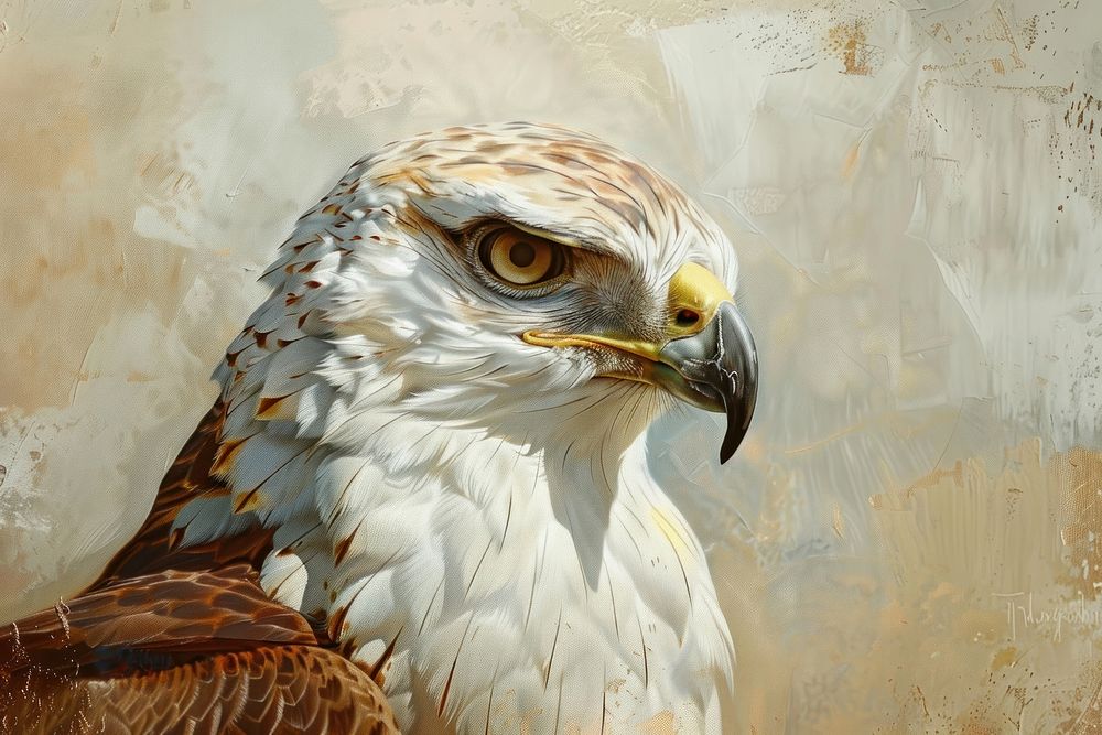 Close pale hawk painting buzzard | Free Photo Illustration - rawpixel