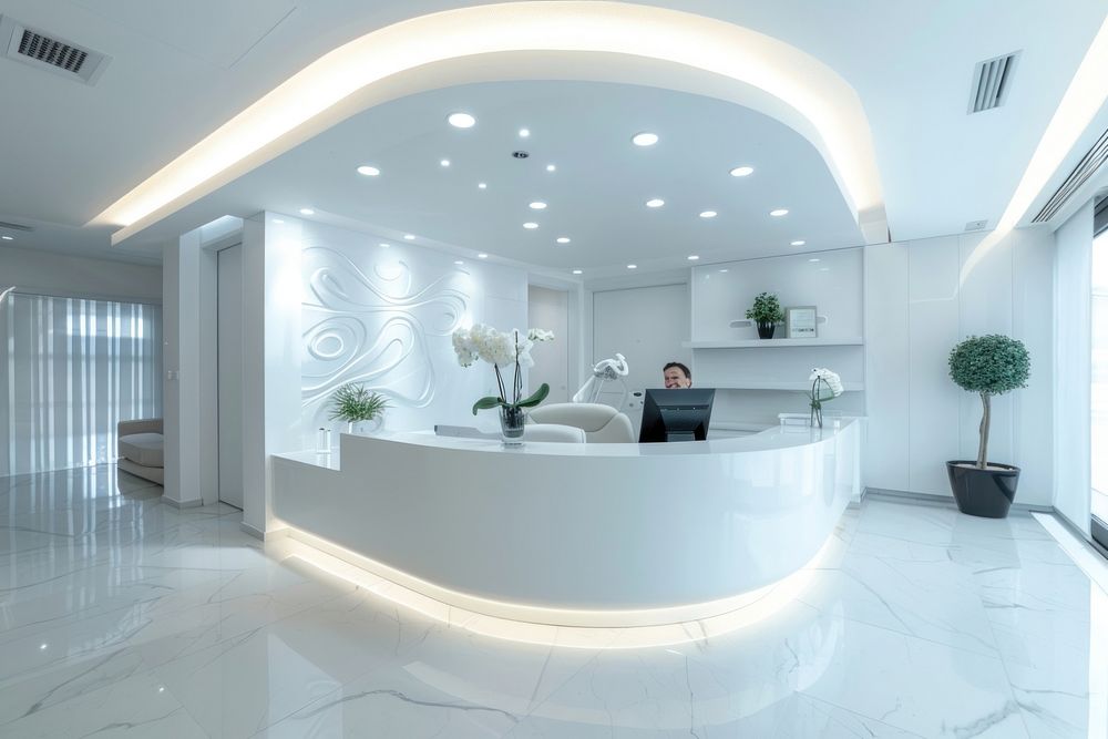 Dental clinic reception area architecture | Free Photo - rawpixel